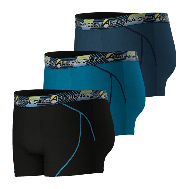 Lot de 3 boxers longs ATHENA TRAINING DRY est conçu en microfibre
