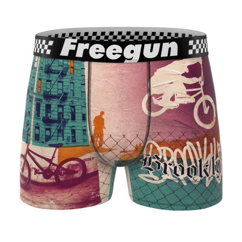 FREEGUN Boxer Homme Caleçon Homme BMX