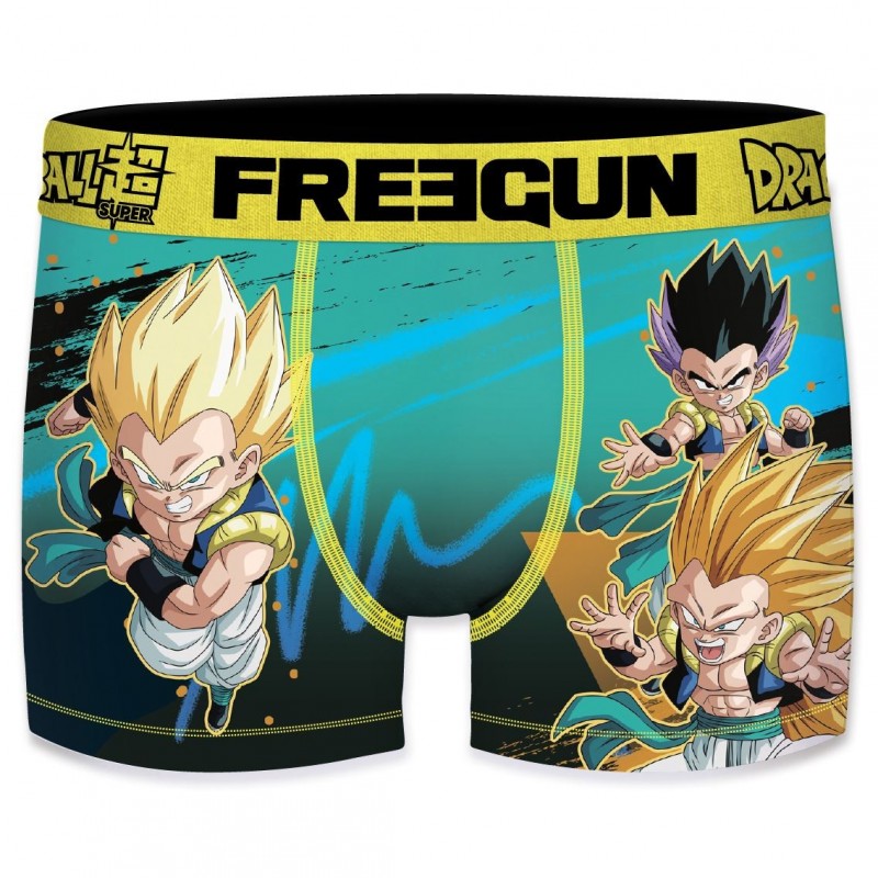 FREEGUN Boxer Enfant Dragon Ball Super, Caleçon Garçon, Gotrunks.
